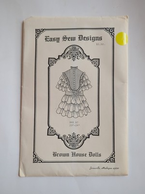 Brown House Dolls Easy Sew Designs Clothing Patterns Unused Uncut BHD ...