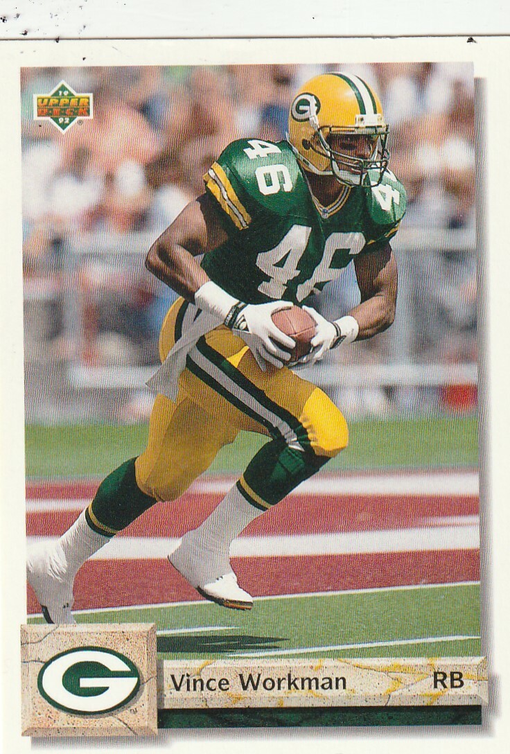 FREE SHIPPING-MINT-1992 Upper Deck #272 Vince Workman Green Bay Packers ...