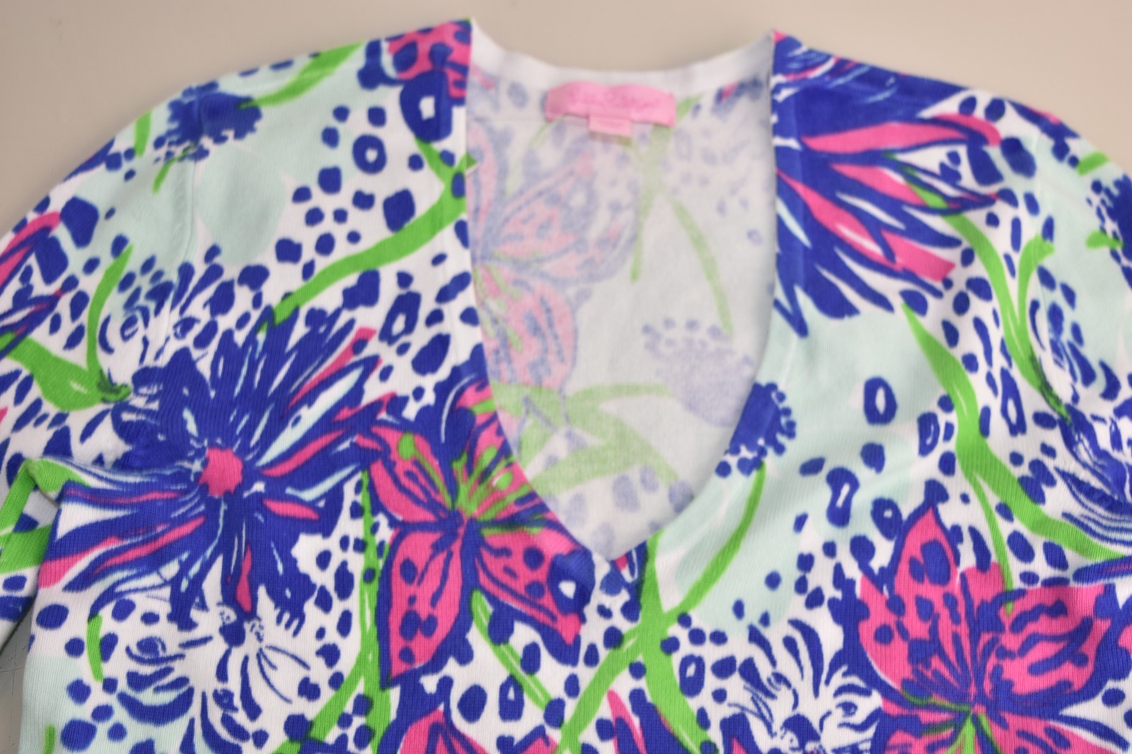 New Lilly Pulitzer ANNETTE Sweater Resort White In the GARDEN Exra ...