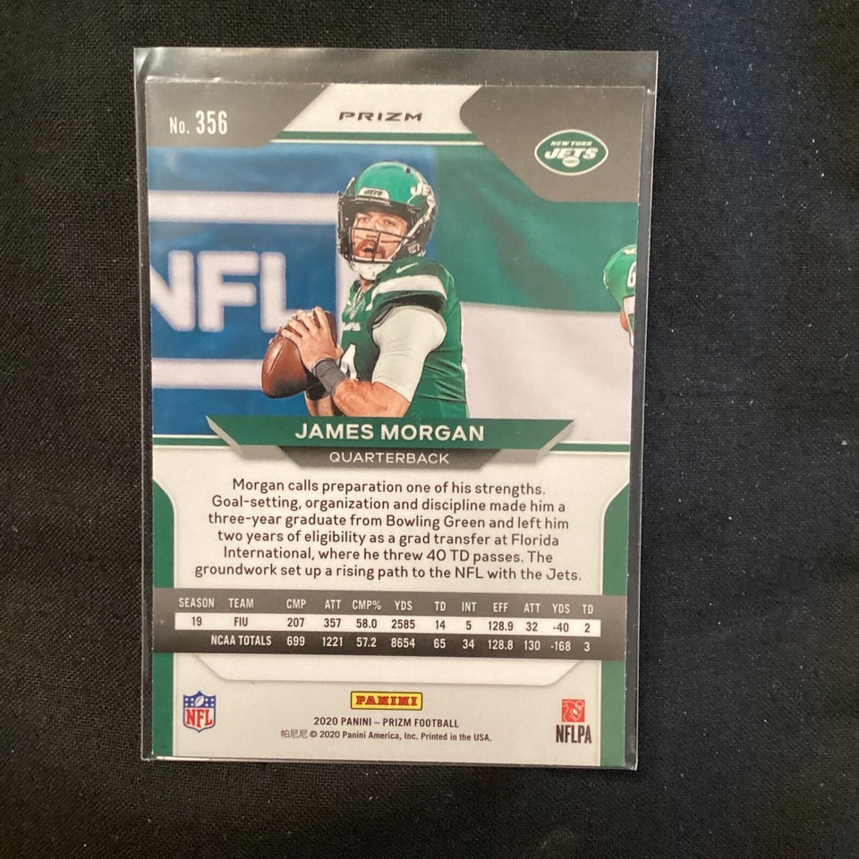 2020 Panini Prizm #356 Purple Pulsar James Morgan RC Rookie Jets. JT6 ...