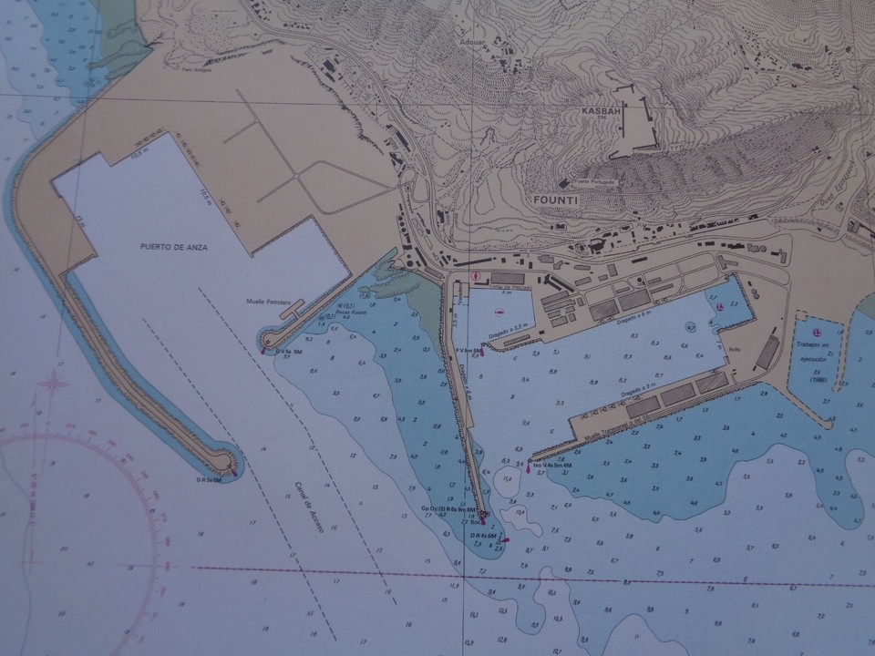 Marine Map / Rada and Port of Agadir 1997 Morocco | eBay