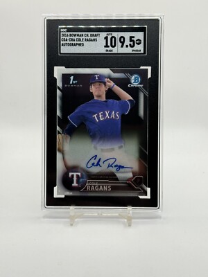 2016 Bowman Chrome Draft CDA-CRA Cole Ragans Autographed SGC 9.5 AUTO ...
