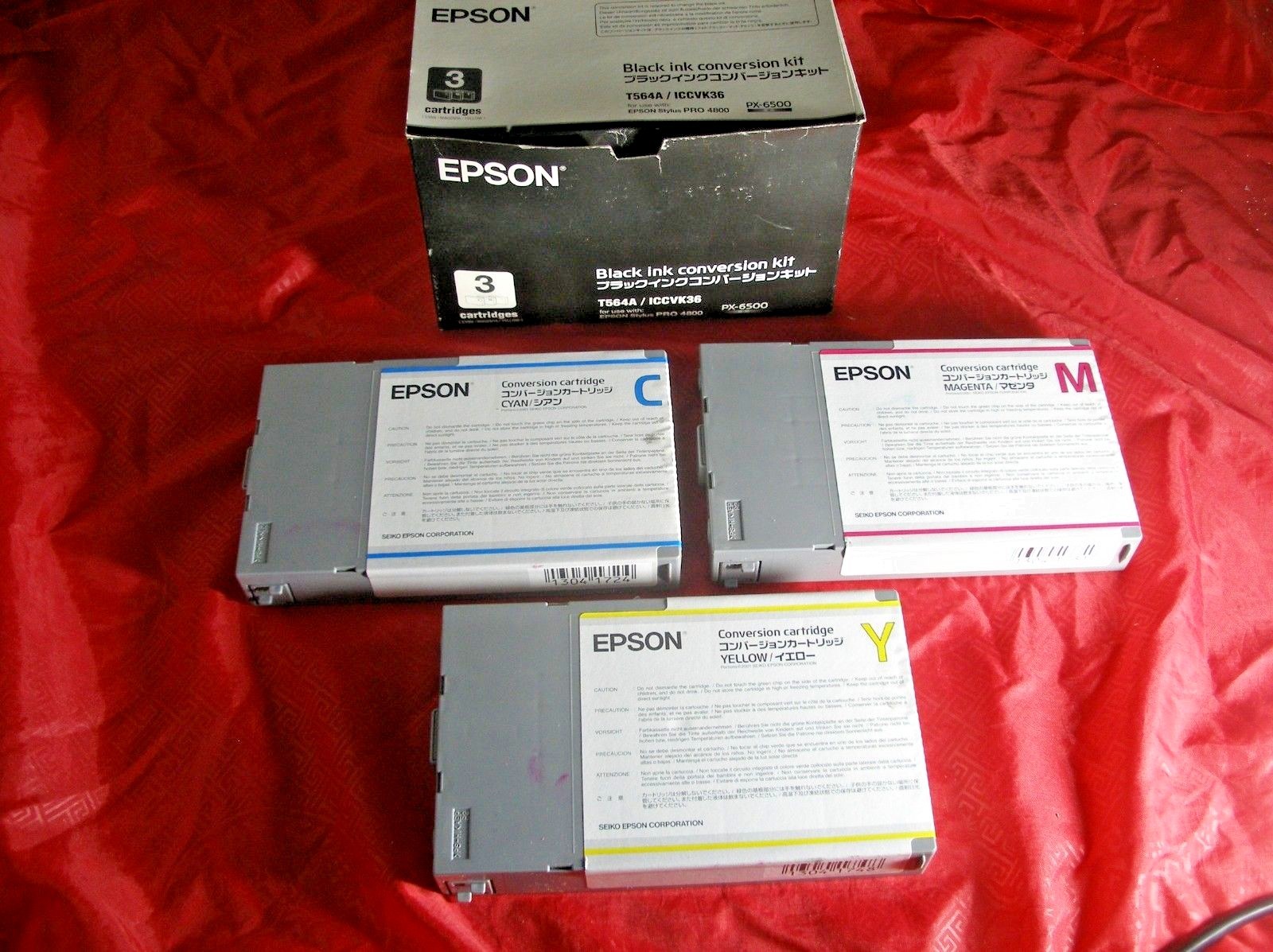 ORIGINAL EPSON BLACK INK CONVERSION KIT T564A t564a00 Pro 4800 PX-6500 ...