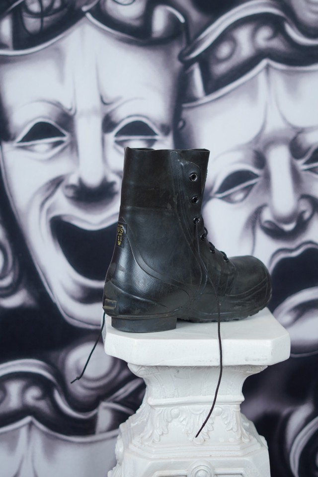 Mens Bata Military Mickey Mouse Left Boot 11 Wide | eBay