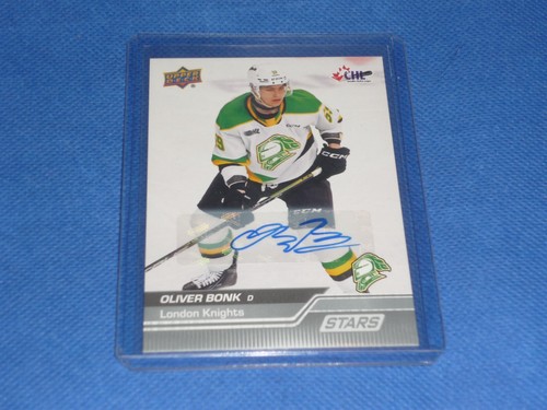 2023-24 UPPER DECK CHL #346 OLIVER BONK STARS INSERT AUTO LONDON ...
