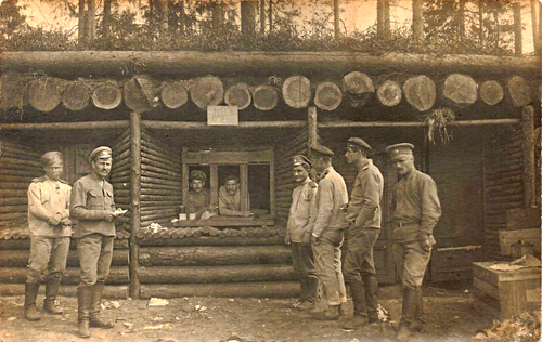 Russian Soldiers Wooden Camp, Real Photo Postcard | eBay