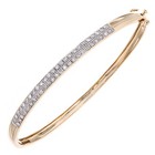 9ct Yellow Gold 0.50ct Diamond Bangle Bar Style by Naava | eBay UK