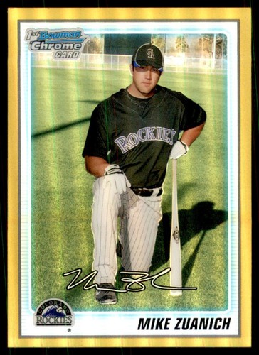 2010 Bowman Chrome - Prospects Gold Refractor #BCP136 Mike Zuanich /50 ...
