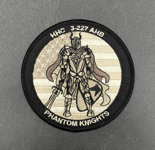 US Army HHC 3-227 AHB 1 CAV Phantom Knights Black/Grey Patch OIF OEF | eBay
