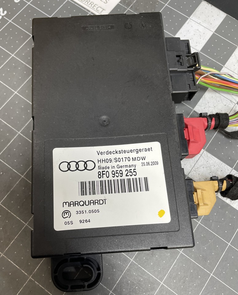 2010 2017 AUDI A5 RS5 S5 CONVERTIBLE TOP ROOF CONTROL MODULE UNIT ...