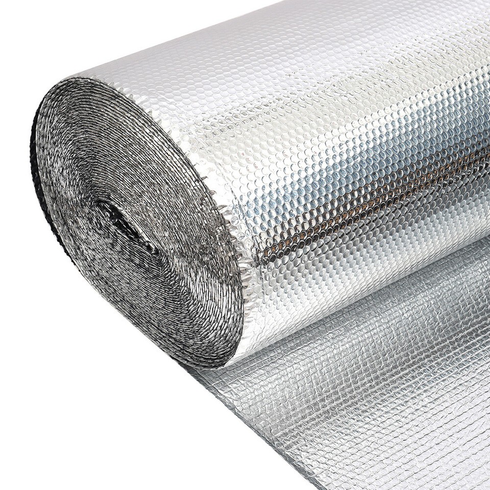 0.6/1.2m Double Foil Bubble Insulation for Floor Wall Caravan Shed Loft ...