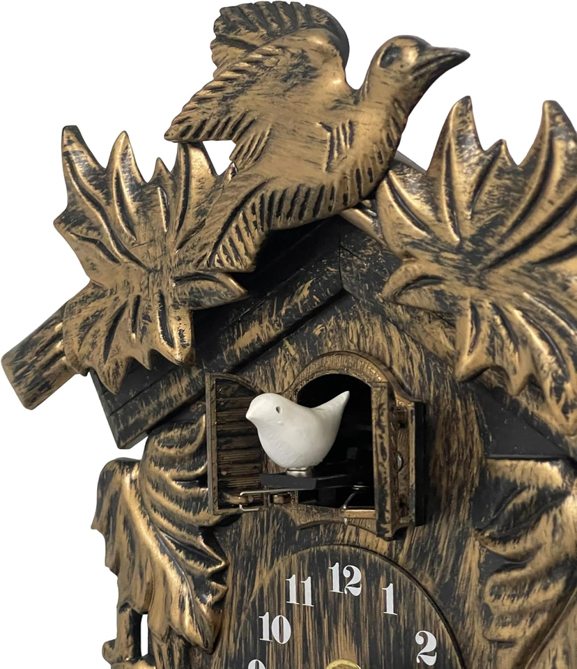 Chiming Cookoo Clock Brown Vintage Bird Flapping Cuckoo Clocks Volume ...