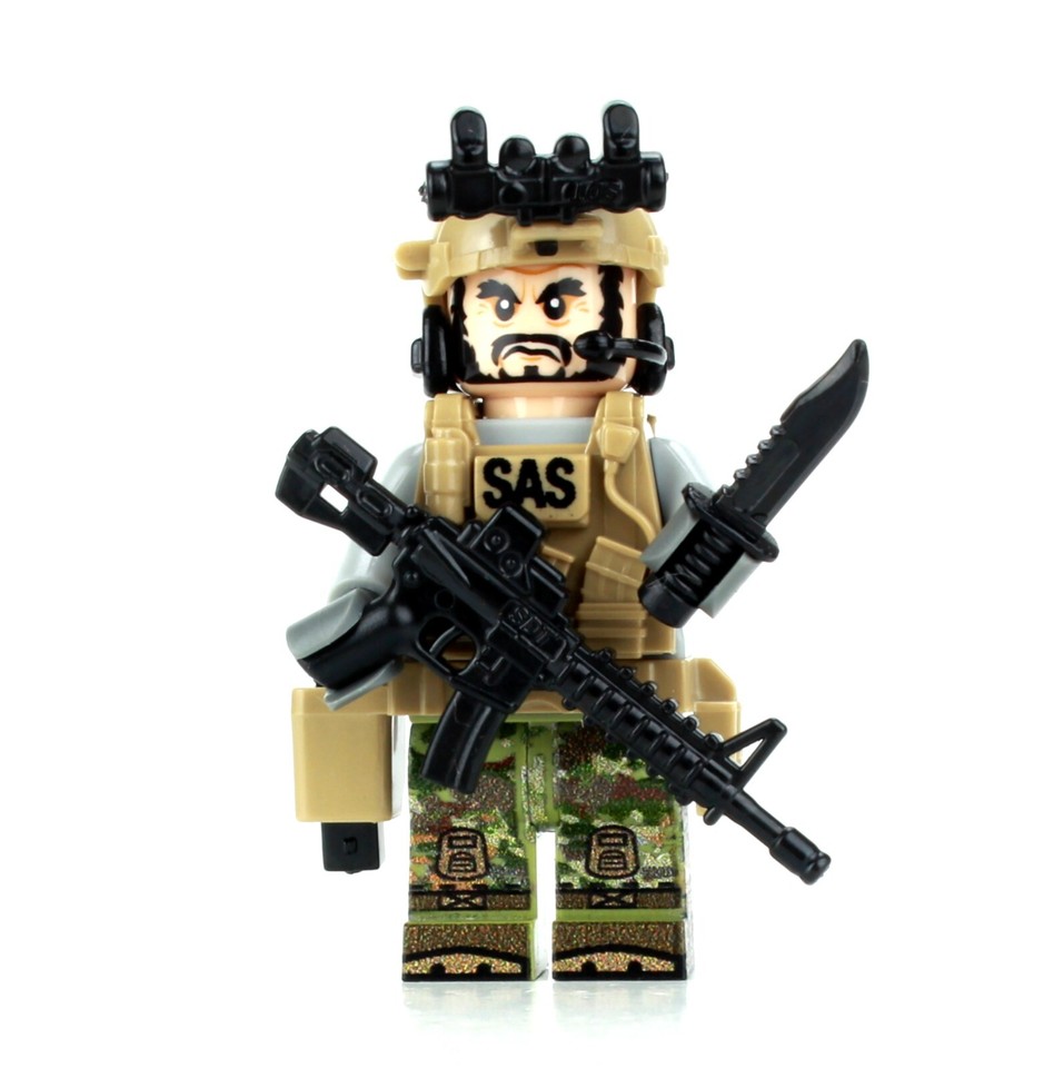 Battle Brick Modern British SAS Commando made with real LEGO® Minifig ...