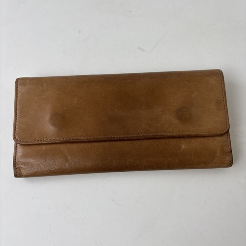 Hobo International Sadie Soft Distressed Tan Leather Trifold Wallet ...