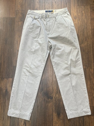 Polo Ralph Lauren Relaxed Fit Pants Mens Size: 32x30 Pleated Chino ...