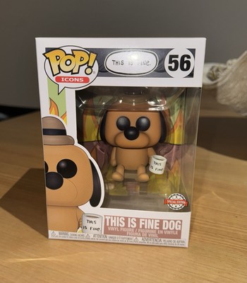 This Is Fine Dog Special Edition Funko Pop Vinyl #56 Icons | eBay Australia