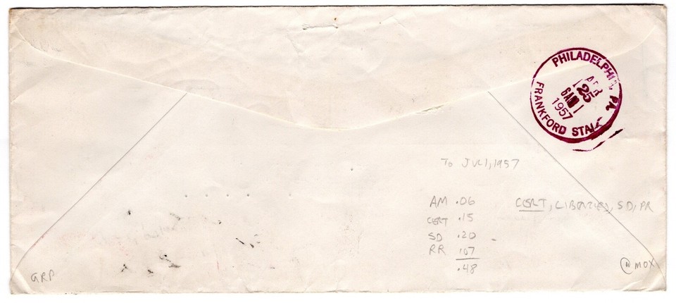 1047 Liberty Airmail Certified RRR Spec Delivery E20 Ponce PR Puerto ...