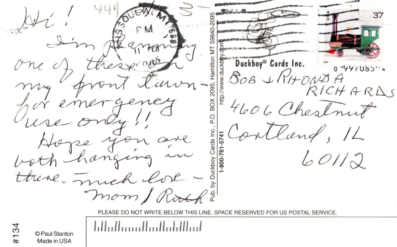 Vintage Postcard Hamilton Montana Rest Area Humor Old Lady c1960 ...