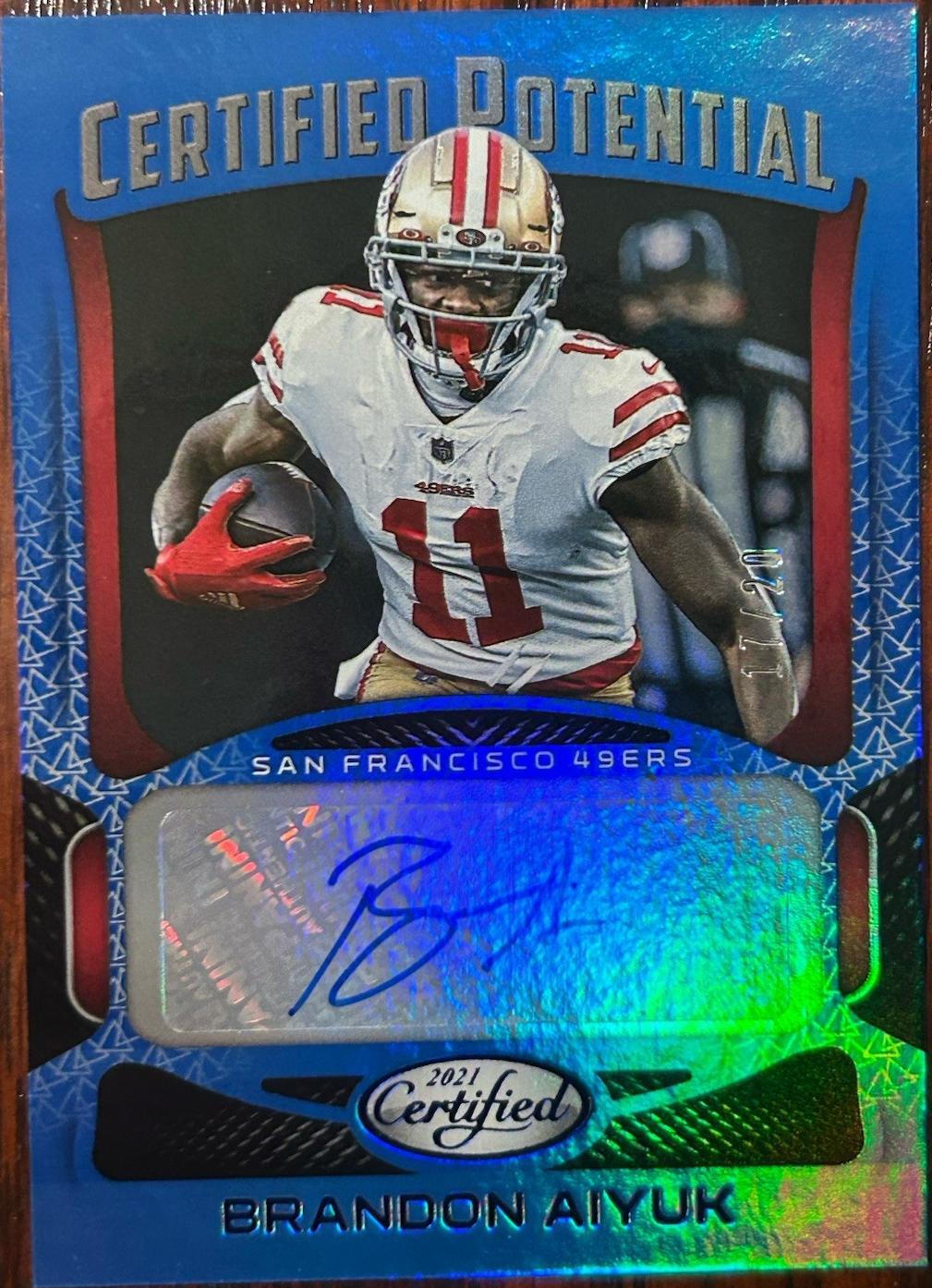 2021 Panini Certified - Certified Potential Signatures Brandon Aiyuk # ...
