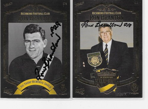 RICHMOND HALL OF FAME CARDS SIGNED BY RON BRANTON /MINT CONDITION ...