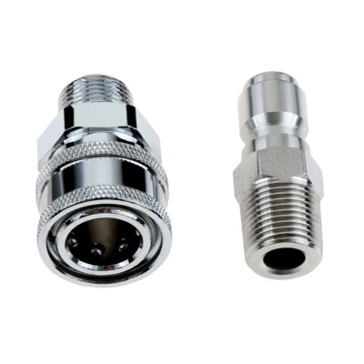 Stainless Steel 3/8" NPT Male and Female Quick Connector Adapters Hose ...
