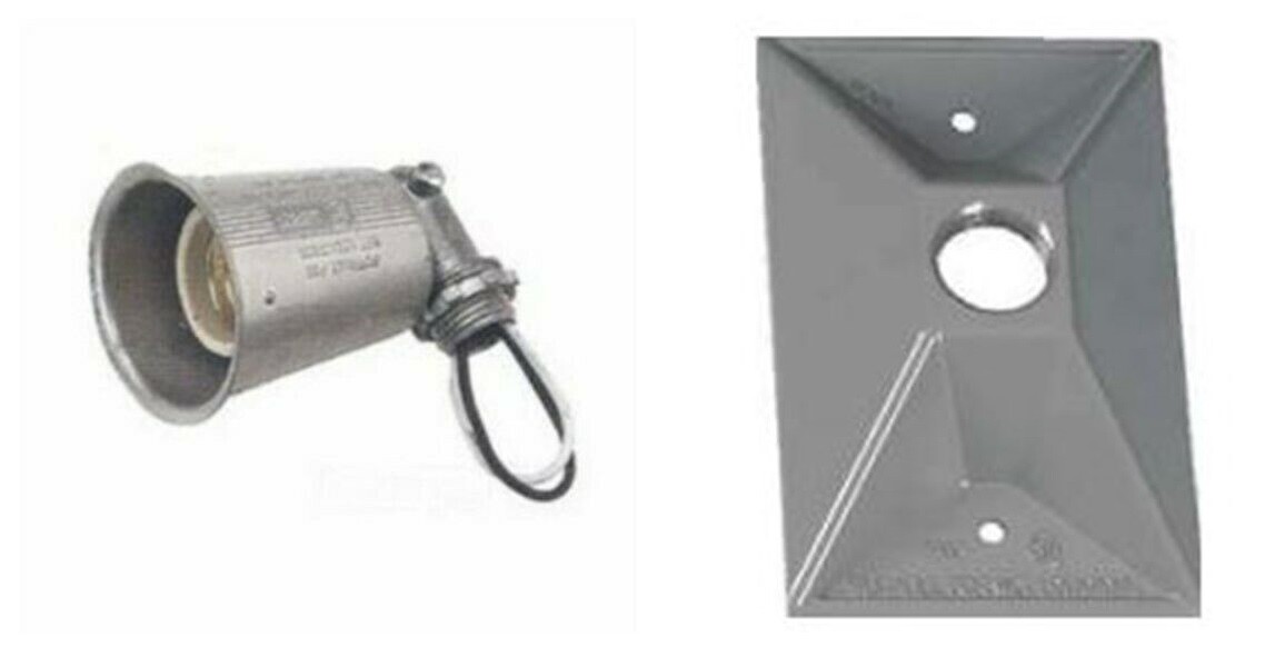 Teddico Bwf WEATHERPROOF OUTDOOR Lamp Holder Socket Flood Light With ...