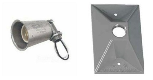 Teddico Bwf WEATHERPROOF OUTDOOR Lamp Holder Socket Flood Light With ...