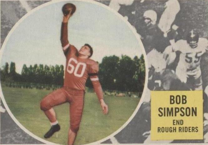 1960 Topps CFL - Bob Simpson #65 (RC) for sale online | eBay