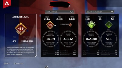 Apex Legends Account | 9 Heirlooms | 700+ legendaries | Pred 1x Master ...