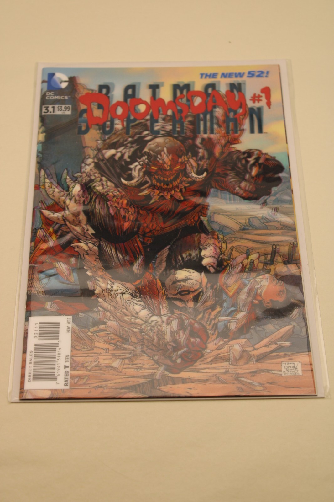 Batman Superman #3.1 Doomsday #1, New 52 DC Comics 3-D Lenticular Cover ...
