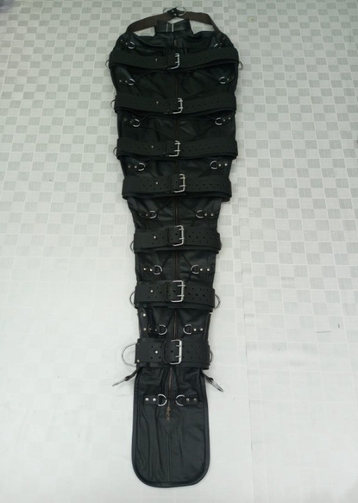 Genuine Leather Bondage Mummy Sleepsack with Belts Full Body Restraint ...