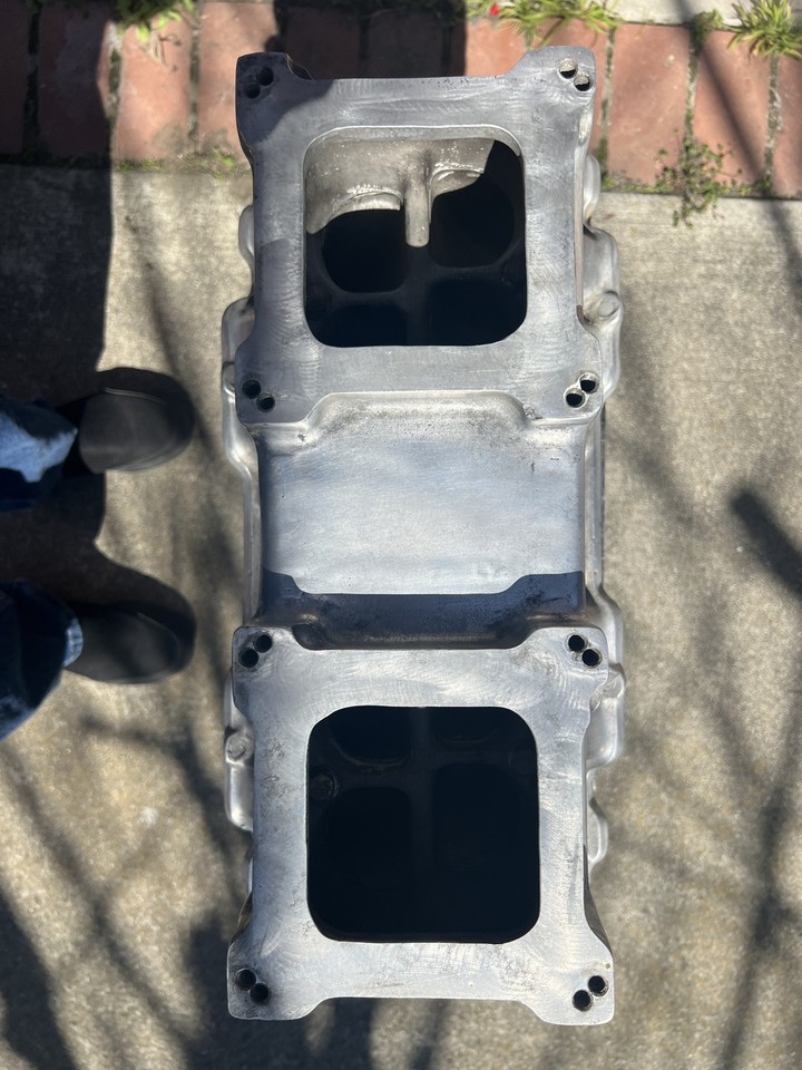 Vintage Weiand BBC Rectangle Port 2x4 Tunnel Ram Intake Manifold | eBay