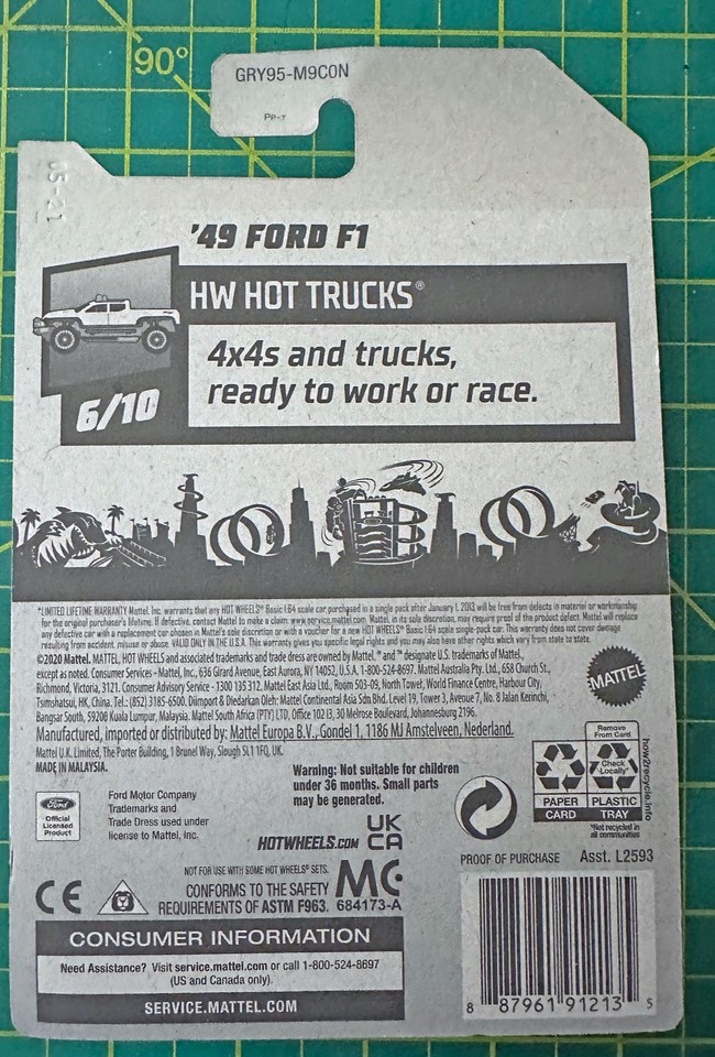 HOT WHEELS 49 FORD F1 1:64 SCALE HOT TRUCKS PURPLE | eBay