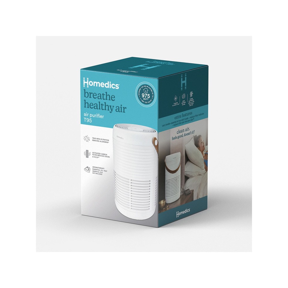 Homedics Inc. Homedics 3-In-1 True Hepa Large Room Air Purifier - WHITE ...