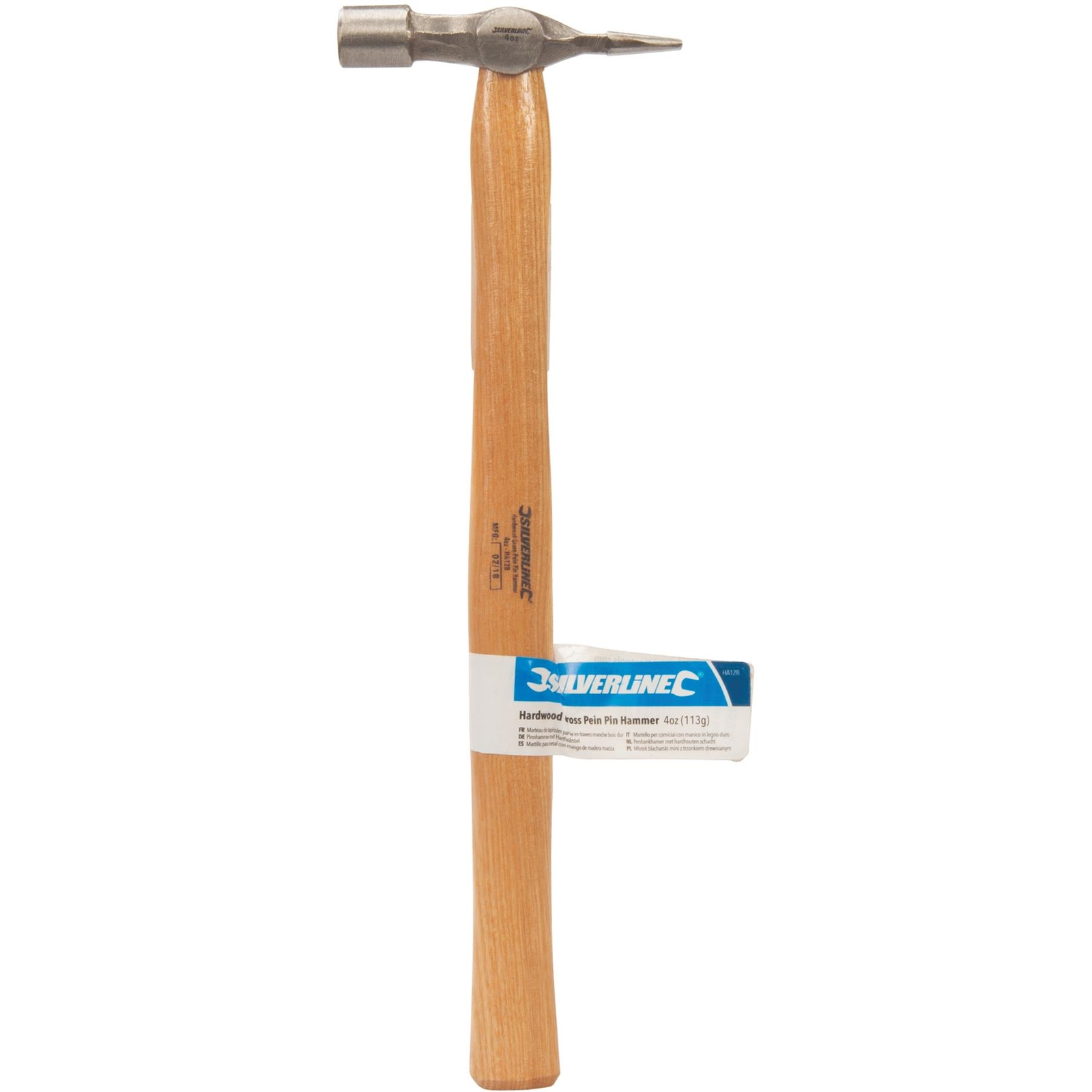 Silverline 4oz Ash Handle Pin Hammer Cross Pein Tack Small Lightweight ...