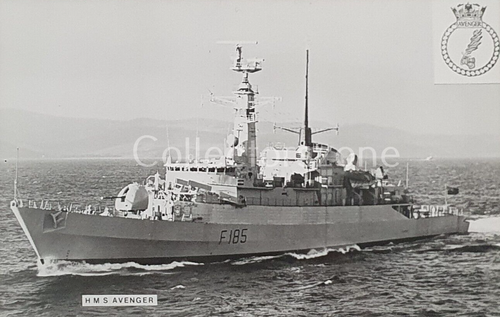 British Royal Navy HMS Avenger F185 Type 21 frigate Photograph 5.5x3.5 ...