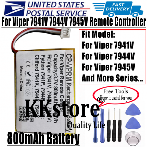 USPS 800mAh Battery For Viper 7941V 7944V 7945V For Viper Remote ...