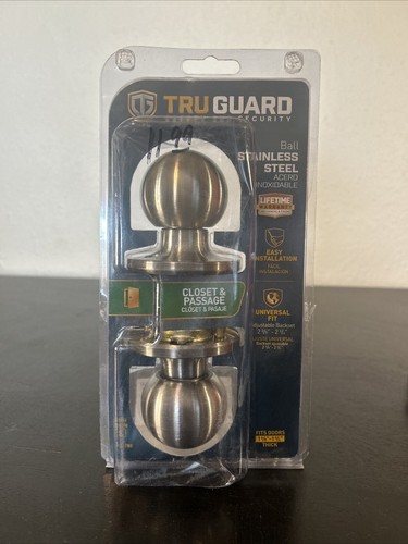True Guard Ball Knob Style Passage Lockset, Stainless Steel | eBay