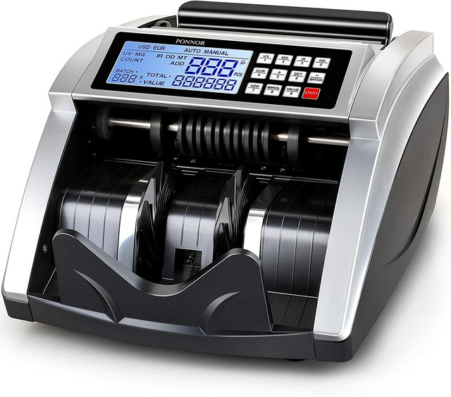 Ponnor Money Counter Bill Counting Machine W UV MG IR MT Detection LED ...