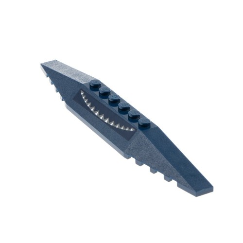 1x Lego Wedge Brick 2x16x1 Dark Blue Sticker Roof Slope Triangles ...