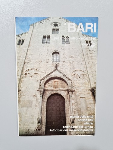 Guide Bari Calendar Italy 90 World Cup Soccer 1990 Road Map Plan | eBay