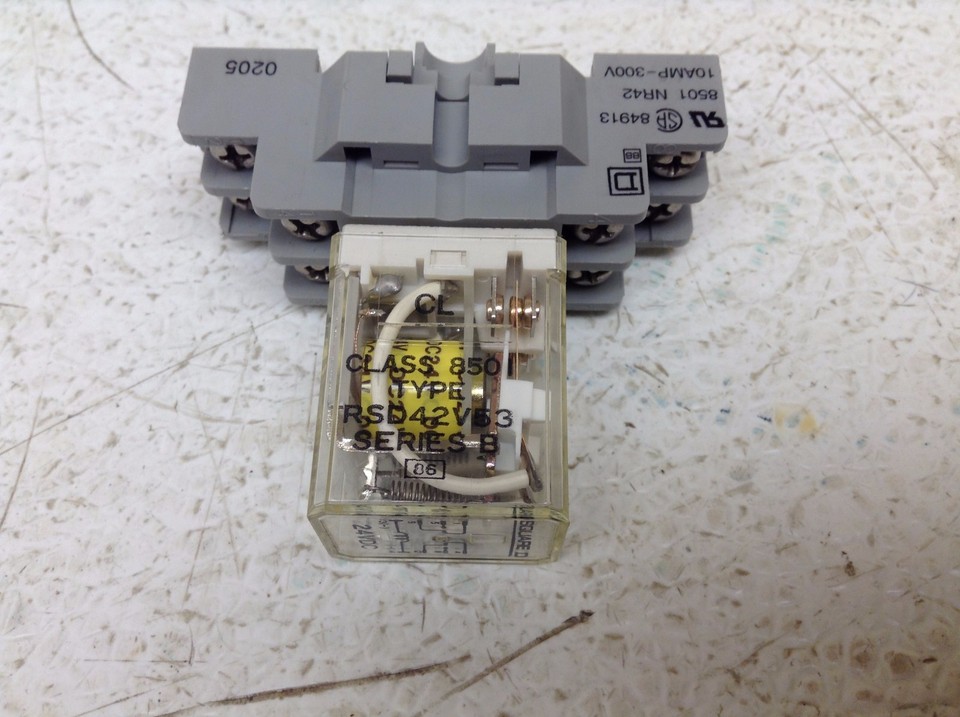 Square D 8501 RSD42V53 24 VDC Relay 8501RSD42V53 Series B | eBay