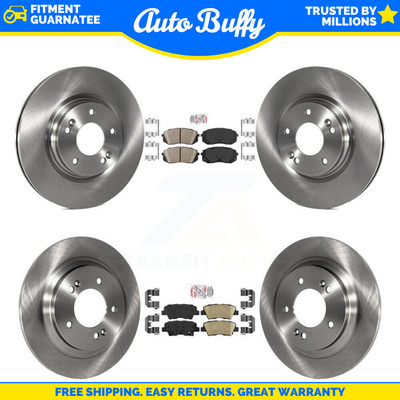 Front Rear Integrally Molded Pads And Disc Brake Rotors Kit For Kia ...
