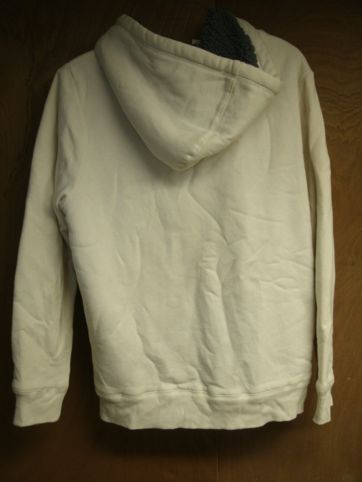 MEN'S WHITE Long Sleeve SWEETER HOODIE LARGE ZIPPER POCKETS | eBay
