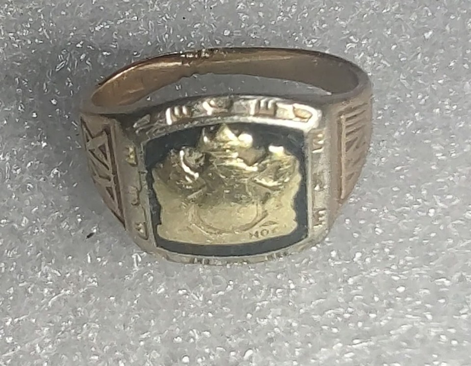 Antique 1928 Estate Class Ring Band 10K Gold Size 5 Engraved ((384)) | eBay