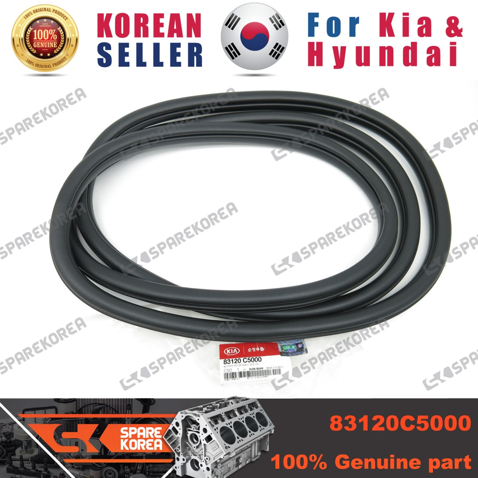 Genuine/OEM 83120C5000 W/STRIP-RR DR BODY SIDE RH for Hyundai/Kia | eBay