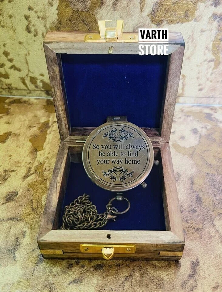 Antique Vintage Brass Pocket Compass Brass Nautical Compass Marine Compass Gift | eBay