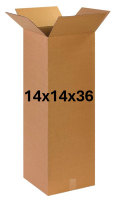 14" x 14" x 36" CARDBOARD BOX - 200 lb - SINGLE BOX - TALL | eBay