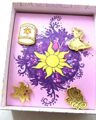 Disney Pin JDS Tangled 10 Year Four Pin Boxed Set | eBay