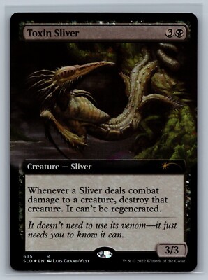 Magic MTG Secret Lair Drop Series Toxin Sliver (Extended Art) #635 Foil ...